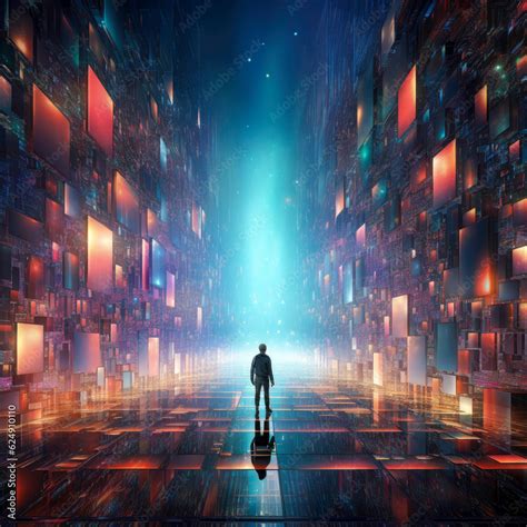 Cosmic Nexus Digital Interface Unveiling The Akashic Records Ai Navigator Fractal Pixel