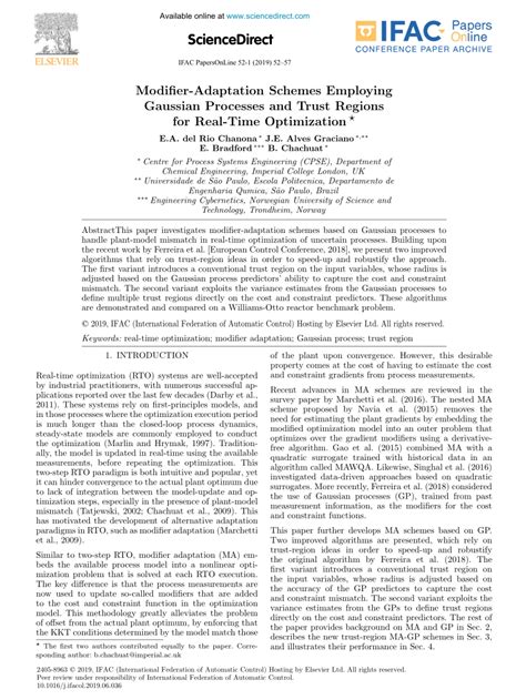 pdf modifier adaptation schemes employing gaussian processes and