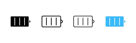 Premium Vector Battery Icons Set Different Styles Full Battery Energy Design Battery Set