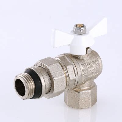 Шаровый кран Valtec Base | VT.228.NRW угловой с американкой купить по ...