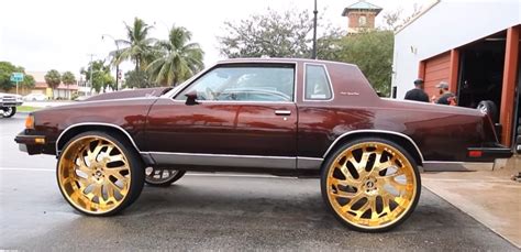 1988 Oldsmobile Cutlass On 30 Inch Rucci Wheels Big Rims Custom Wheels