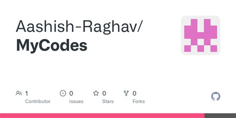 GitHub Aashish Raghav MyCodes