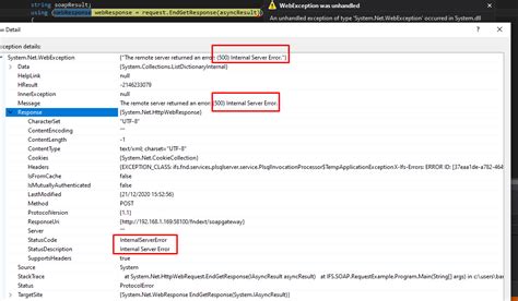 C HttpWebRequest Capture Response Even If Internal Server Error Details Stack Overflow