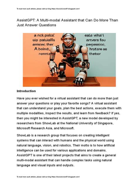 Assistgpt A Multi Modal Assistant That Can Do More Than Just Answer