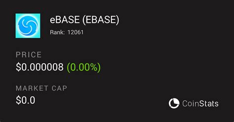 Ebase Token Price Charts And Market Insights Your Crypto Hub