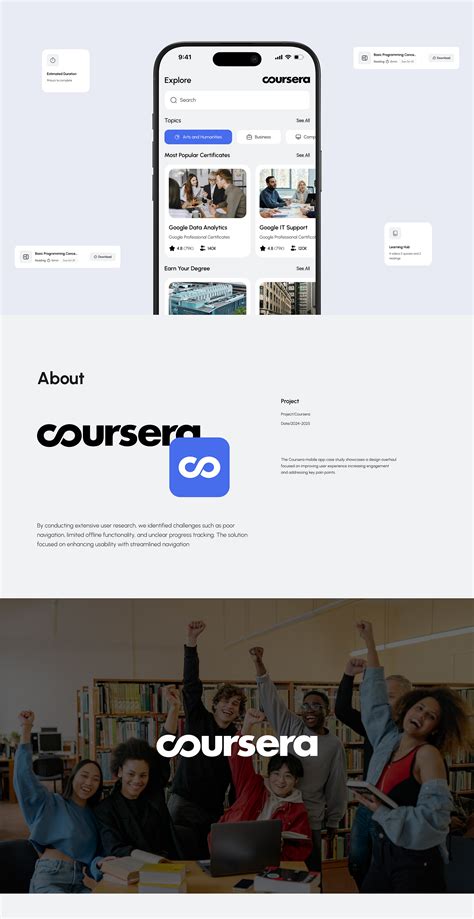 Coursera Education Learning Mobile App Ui Ux Behance