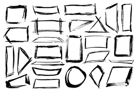 Premium Vector Brush Stroke Empty Boxes For Highlight Grunge Black Brush Stroke Square And