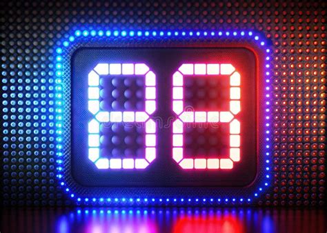 closeup of a modern led countdown timer precise timekeeping for kitchen