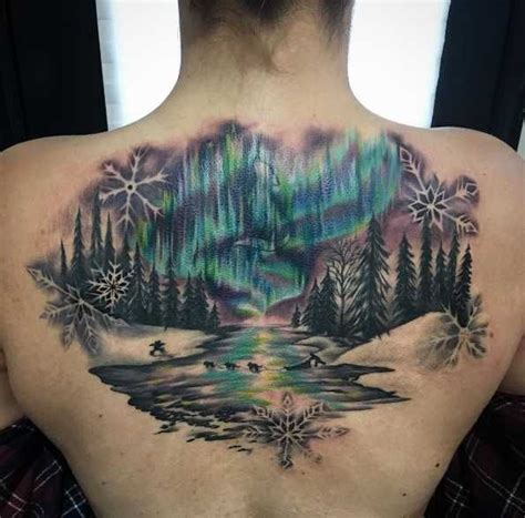 Winter Tattoo Winter Tattoo Northern Lights Tattoo Christmas Tattoo