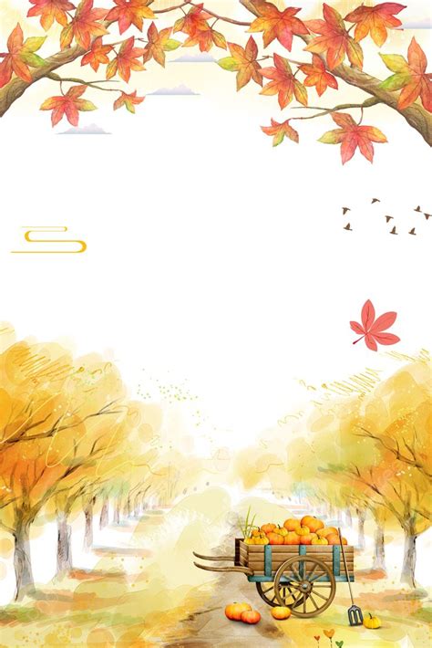 가을 가을 단풍 포스터 리추에 가을 가을 노란 잎 낙엽 포스터 나뭇잎 신선한 문학 배경 배경 화면 및 일러스트 무료 다운로드 Pngtree Autumn