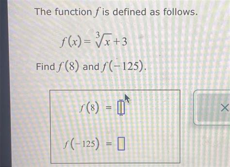 solved the function fis defined as follows f x √√√x 3