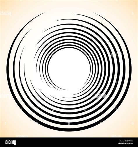 Spiral Vortex Element Concentric Radiating Lines Abstract Graphic Stock Vector Image And Art