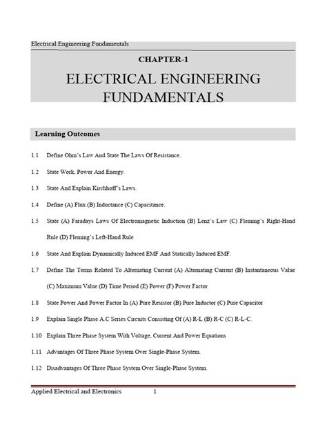 Ch 1 Electrical Engineering Fundamentals Pdf Electromagnetic