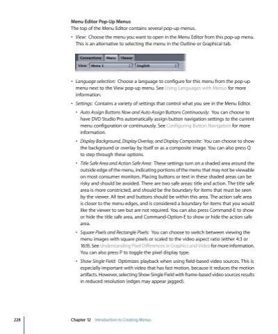 Menu Editor Pop Up Menus
