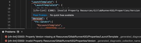 amazon web services encountered unsupported property version stack