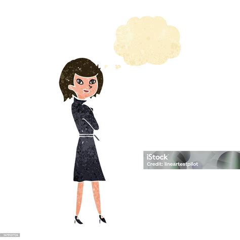 말풍선이 있는 여자 참호 코트 만화 캐릭터 낙서 드로잉에 대한 스톡 벡터 아트 및 기타 이미지 낙서 드로잉 만화 말풍선