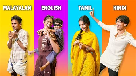 Language Challenge 😂 Malayalam Vs English Vs Tamil Vs Hindi Youtube