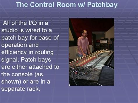 Analog Studio Setup Basic Overview Of Recording Studio