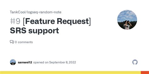 Feature Request Srs Support · Issue 9 · Tankcoollogseq Random Note