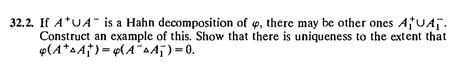 Solved 322 If Atua Is A Hahn Decomposition Of Y There