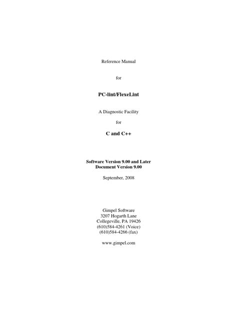 Lint C Programming Language C