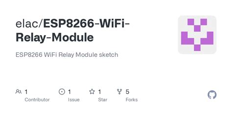 GitHub Elac ESP WiFi Relay Module ESP WiFi Relay Module Sketch