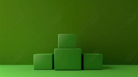 세련된 3개 큐브 연단을 갖춘 3d 렌더링 녹색 미니멀리스트 설정 설정 배경 리스 배경 연단 배경 이미지 Hd 설정 리스 연단 배경 사진 무료 다운로드 Lovepik