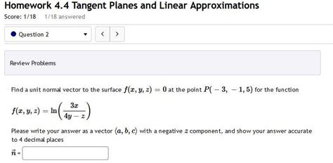 Solved Homework 4 4 Tangent Planes And Linear Approximations