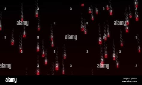 Image Of Binary Coding Data Processing Over Black Background Stock