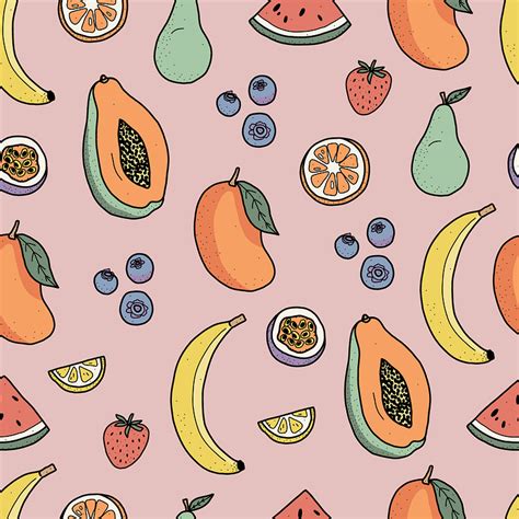Fruit Illustration Repeat Pattern Design By Bink Studios On Dribbble