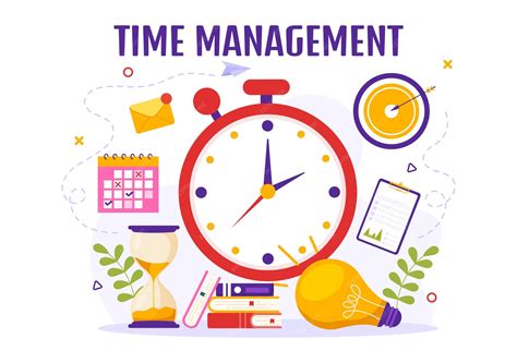 Premium Vector Time Management Illustration With Clock Controls And Tasks Planning Training
