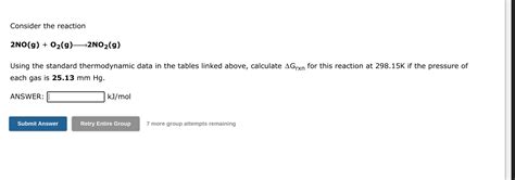 Solved Consider The Reaction Co G Cl2 G Cocl2 G Use The
