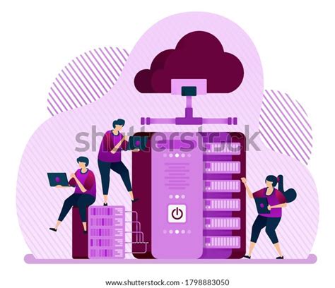 Vector Illustration Database Management System Data Stock Vector Royalty Free