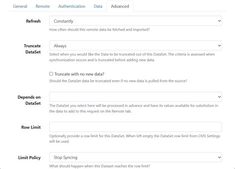 problem with remote datasets cms features and functionality xibo