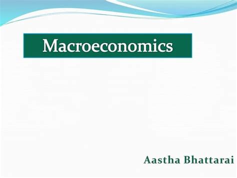 unit 1 introduction macroeconomics ppt