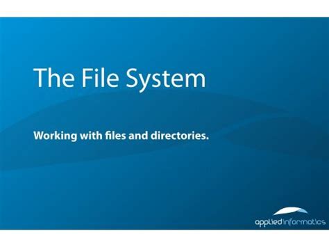 The File System Poco C Libraries