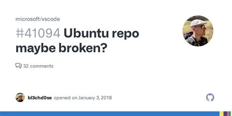 Ubuntu Repo Maybe Broken · Issue 41094 · Microsoftvscode · Github