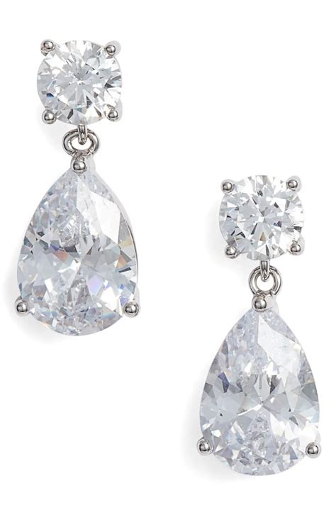 Nordstrom Cubic Zirconia Teardrop Earrings Nordstrom Wedding