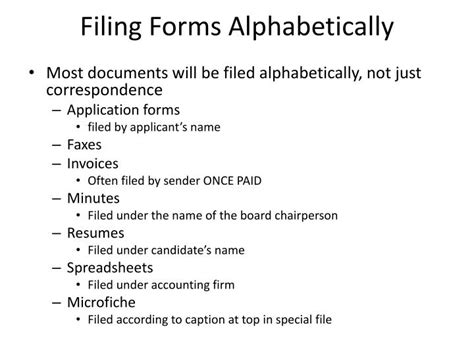 Ppt Alphabetic Filing Procedures Powerpoint Presentation Id1651188