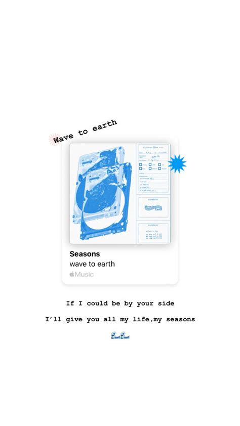 Seasons Wave To Earth 🌎 ปกอัลบั้มเพลง การ์ดวันเกิด Diy อินสตราแกรม