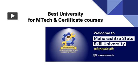 Ppt Best Mtech University In Maharashtra Powerpoint Presentation Free To Download Id