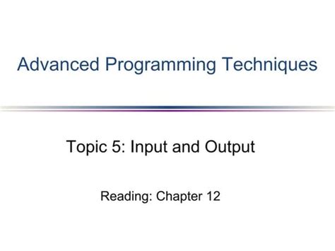 Input Output Streams Ppt