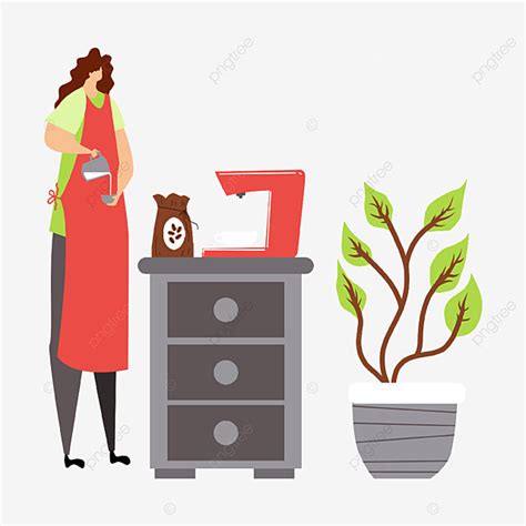 바리스타 커피 만들기 테이블 그림 종이 일러스트 책 캐릭터 커피 메이커 커피 커피 만들기 Png 일러스트 및 Psd 이미지 무료 다운로드 Pngtree