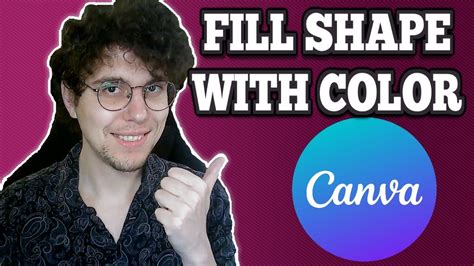 how to fill a shape with color in canva youtube