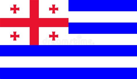 Vector Illustration Of Ajaria Flag Stock Vector Illustration Of