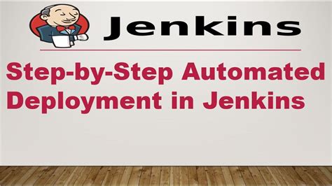 Step By Step Automated Deployment In Jenkins How To Deploy War File In Tomcat Using Jenkins