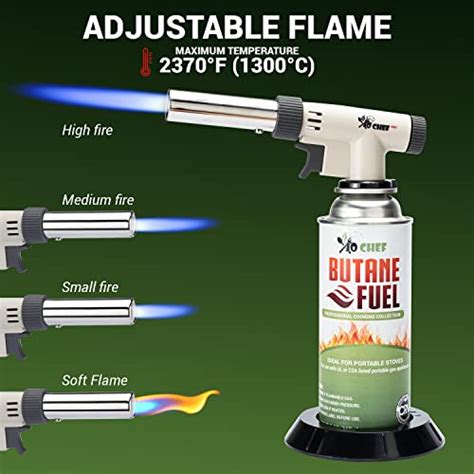 Jo Chef Pro Butane Torch Refillable Torch Lighter Head Hand Held Small Kitchen Torch With