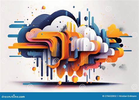 Cloud Computing Data Transfer Network Stock Illustration Illustration
