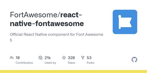 GitHub FortAwesome React Native Fontawesome Official React Native Component For Font Awesome