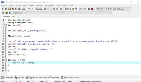 Universe Tutorial Tutoriais Downloads E Curiosidades DEV C 7 IF ELSE